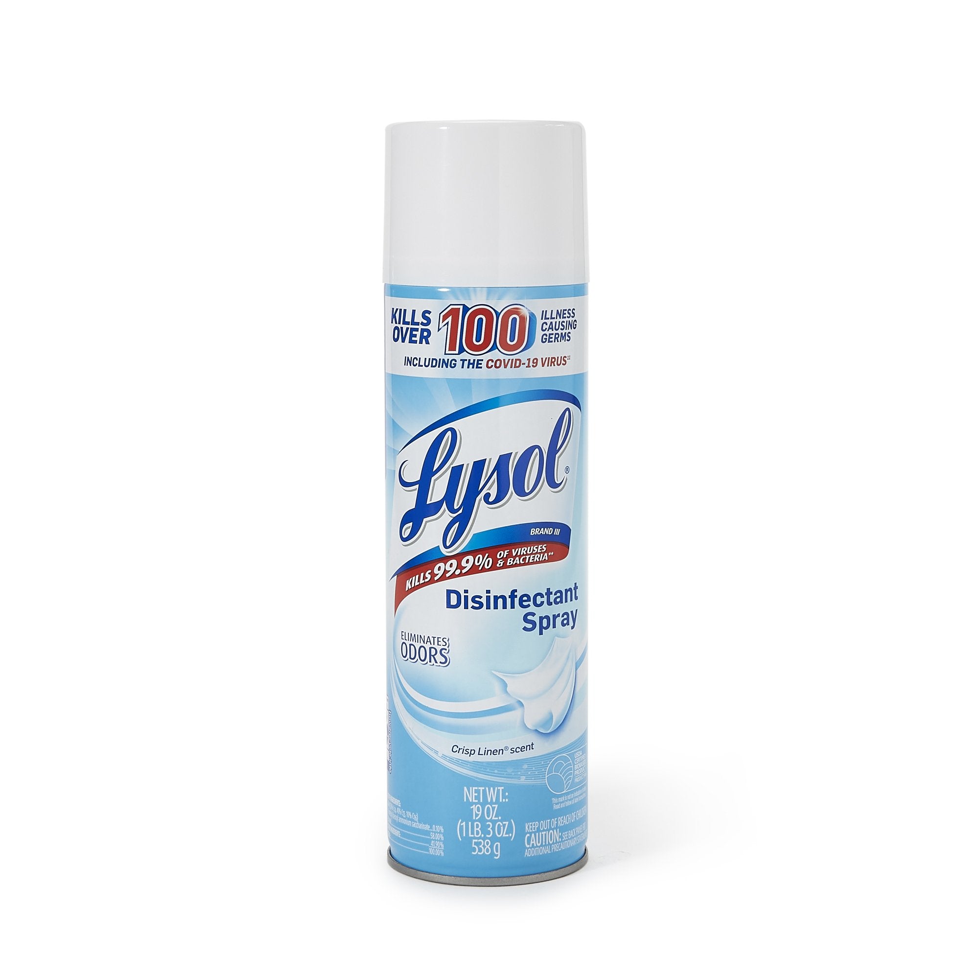 Lysol® Disinfectant Spray Crisp Linen® Scent, Aerosol Can, 19 oz. RAC7 ...
