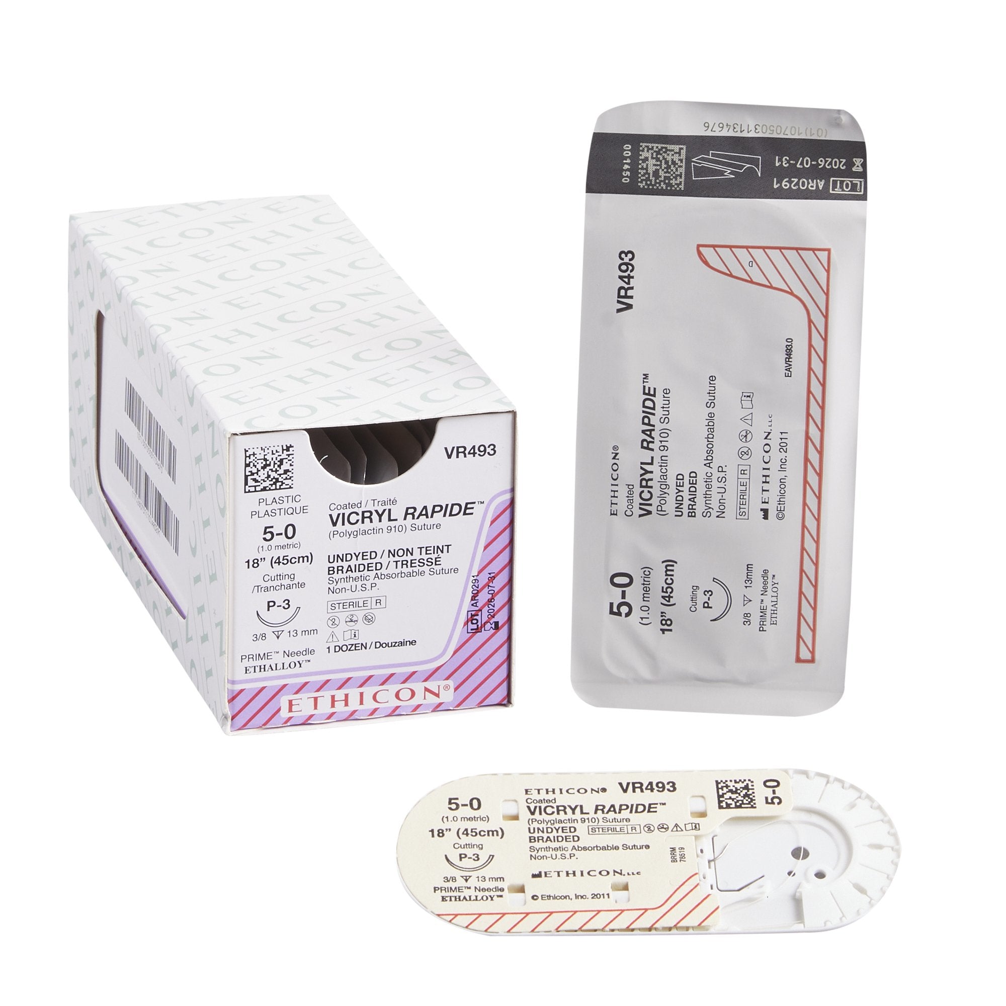 Absorbable Suture with Needle Vicryl Rapide Polyglactin 910