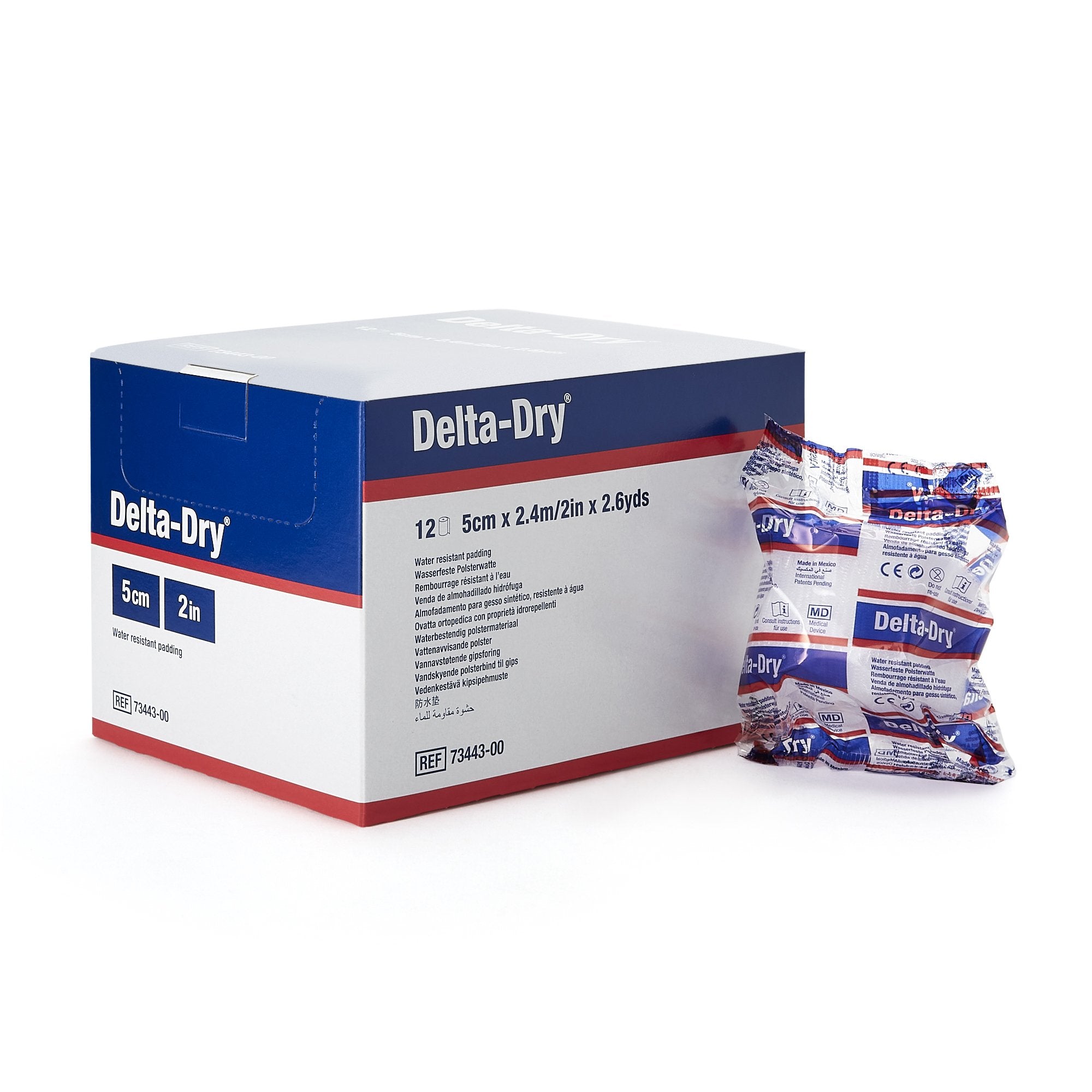 Delta-Dry® White Synthetic Water Resistant Cast Padding, 2 Inch x 2.6 ...