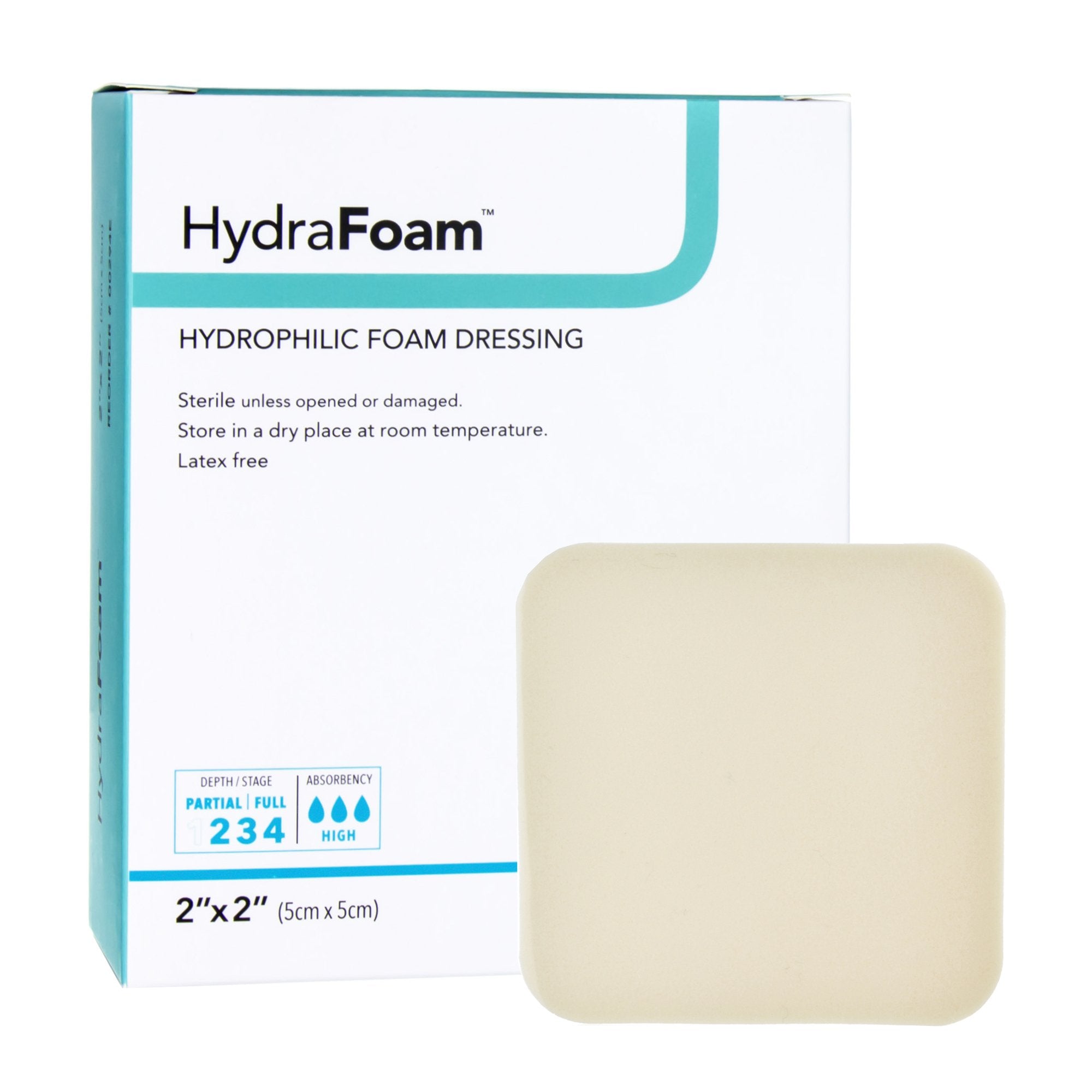 HydraFoam™ Nonadhesive Foam Dressing, 2 x 2 Inch 00294E – Medsitis