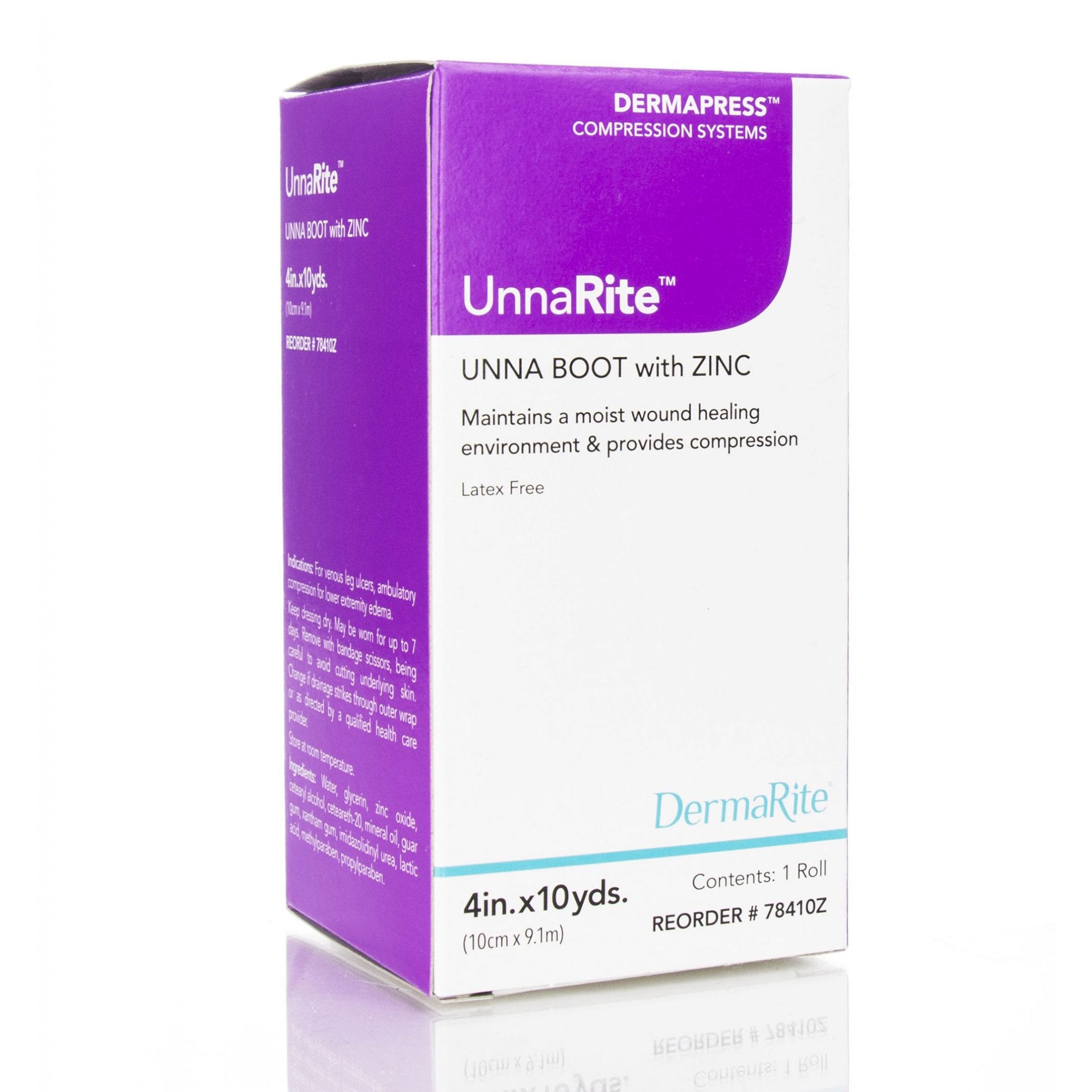 UnnaRite Unna Boot with Zinc Oxide, 4 Inch x 10 Yard 78410Z – Medsitis
