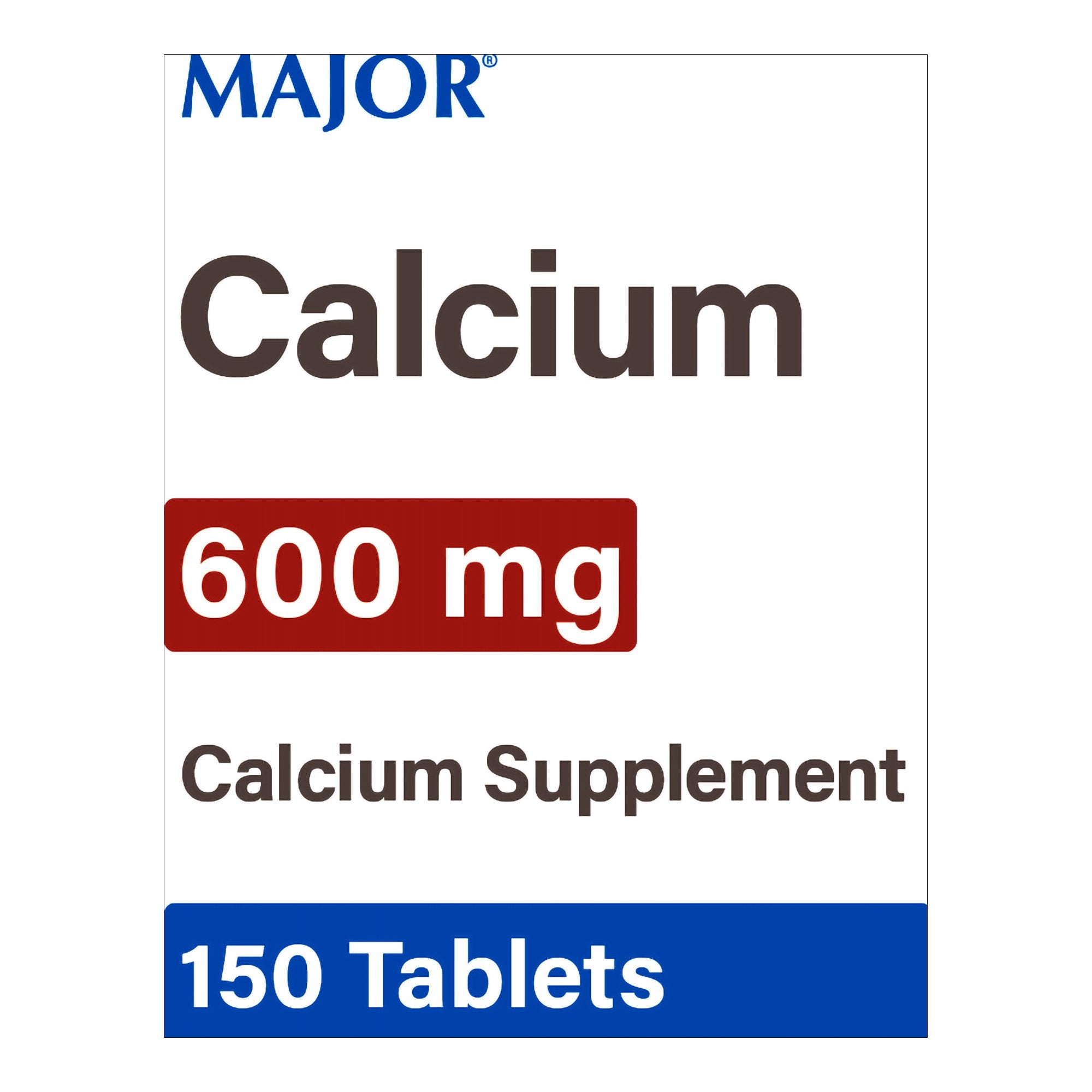 Major® 600-mg Calcium Carbonate Supplement 20555000500 – Medsitis