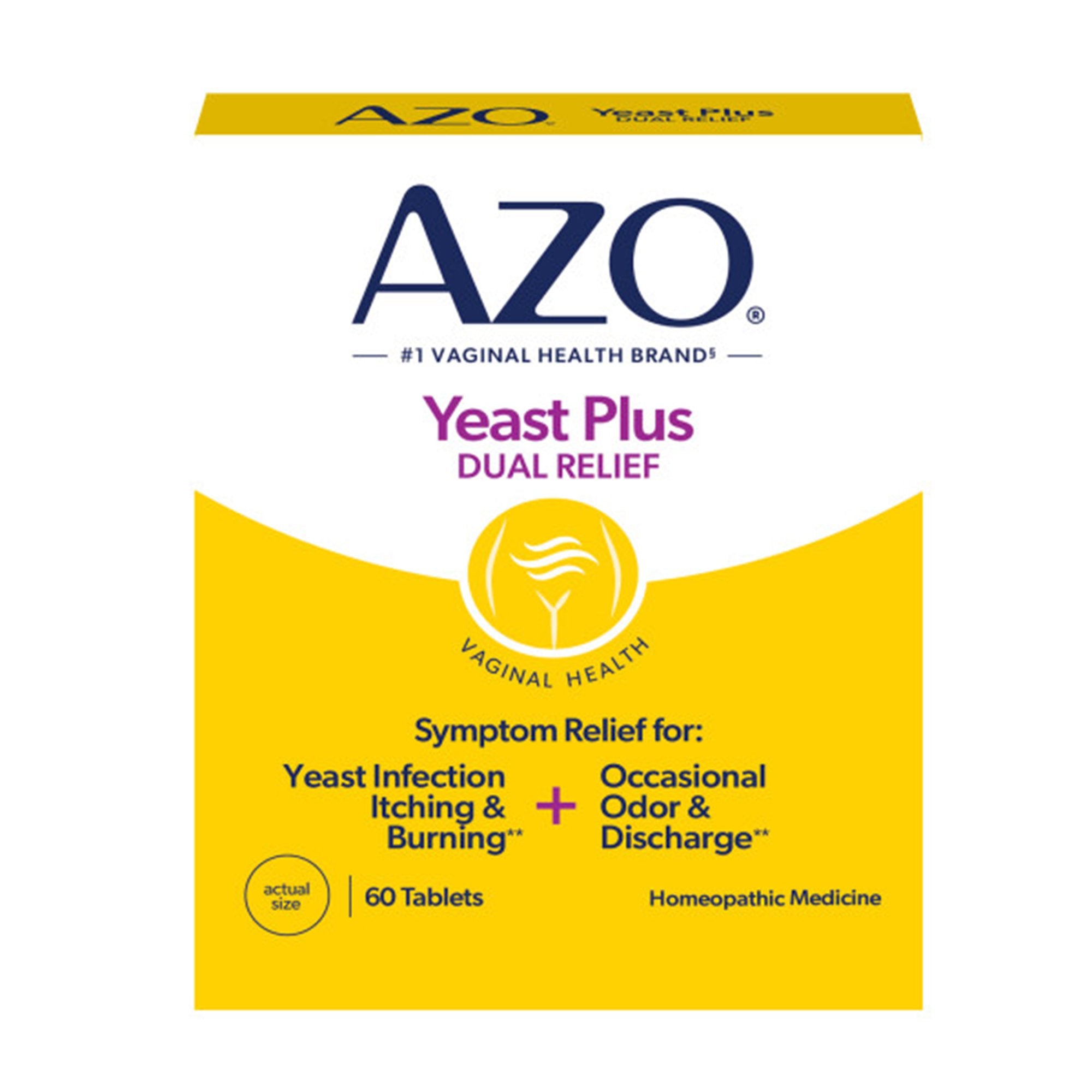 AZO® Yeast Plus Dual Relief for Yeast Infection Itching and Burning 78 ...