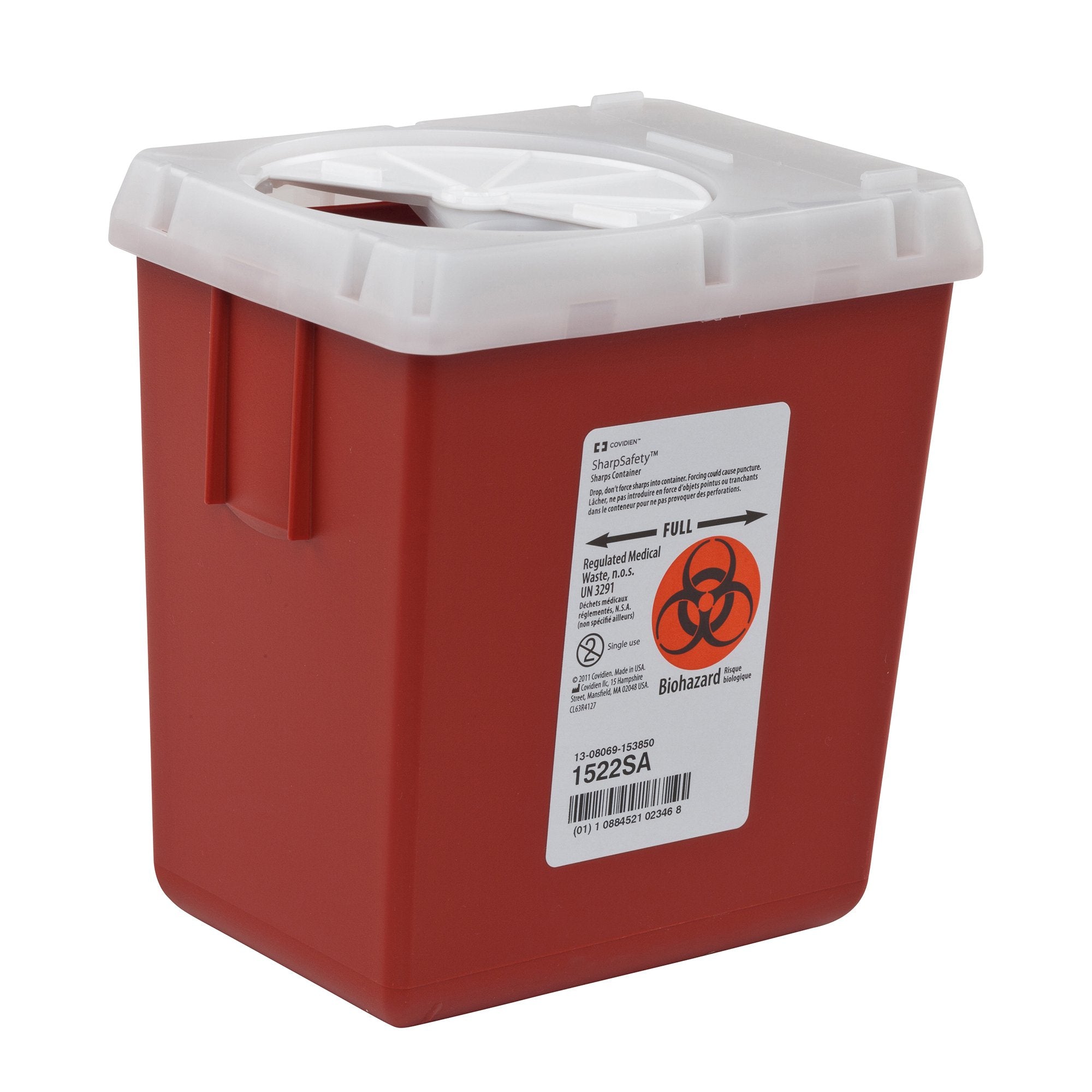 AutoDrop™ Phlebotomy Sharps Container, 2.2 Quart, 7¼ x 6½ x 4½ Inch 15 ...