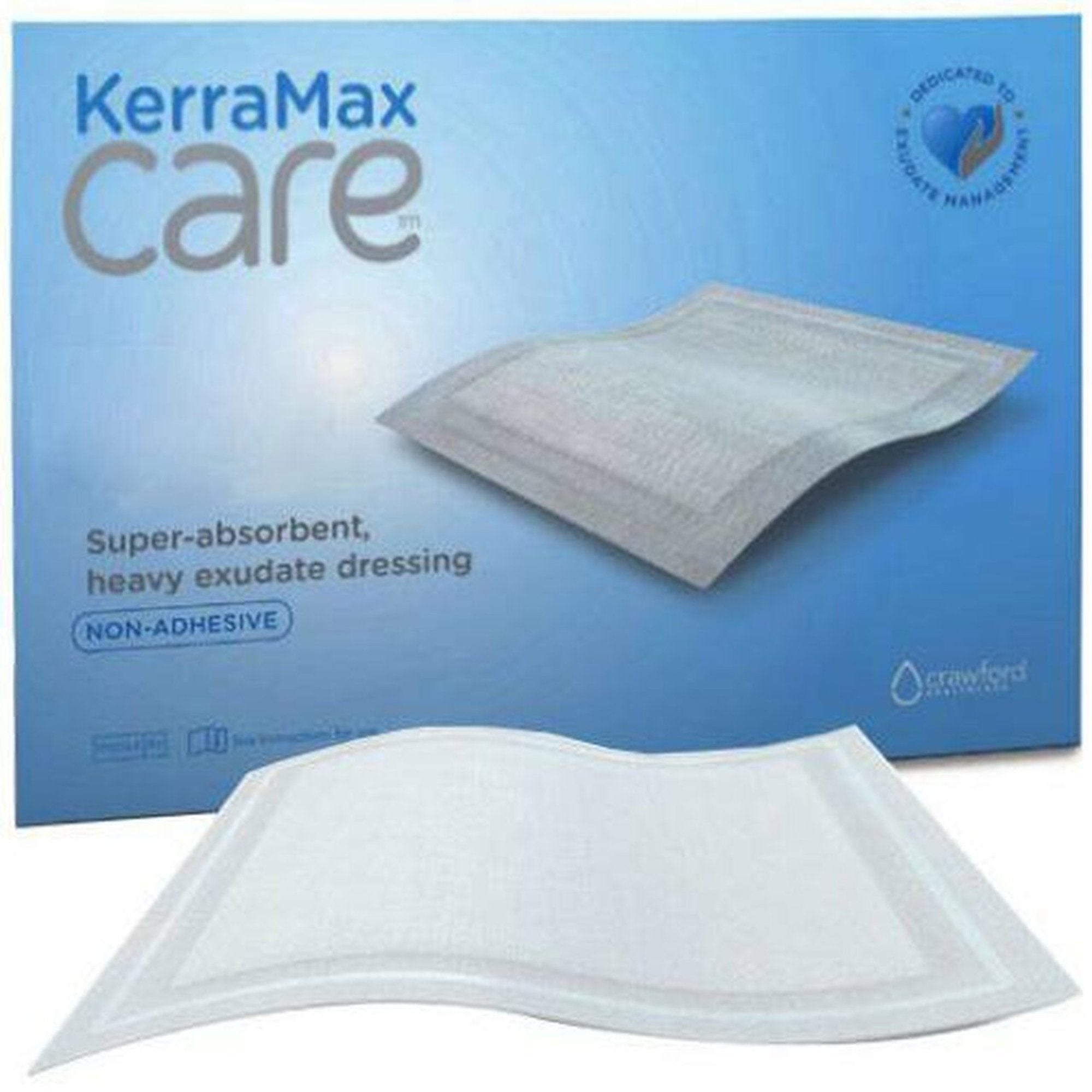 Super Absorbent Dressing KerraMax Care Gentle Border 4 X 4 I – Medsitis