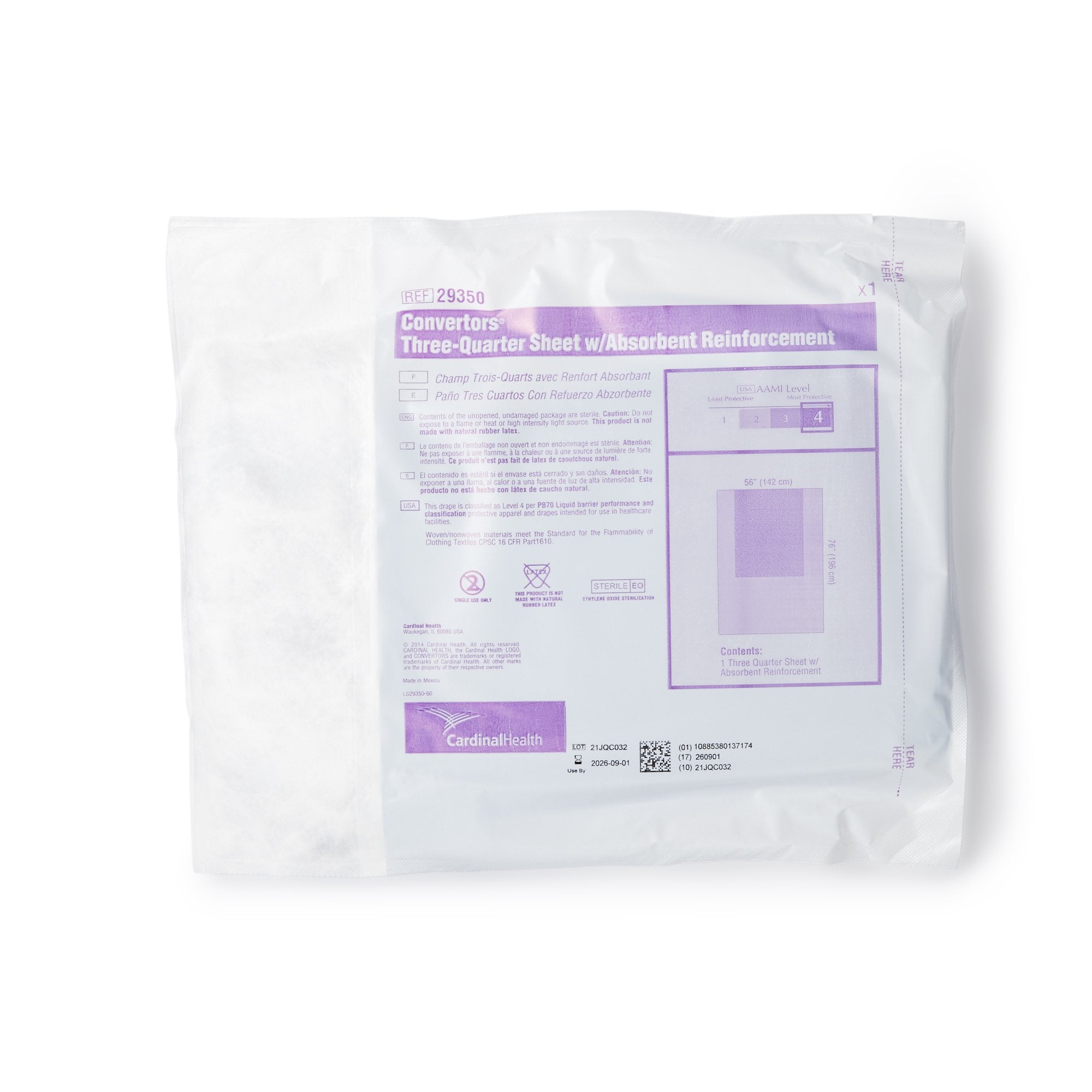 Cardinal Health™ Sterile Three-Quarter General Purpose Drape, 56 x 77 ...