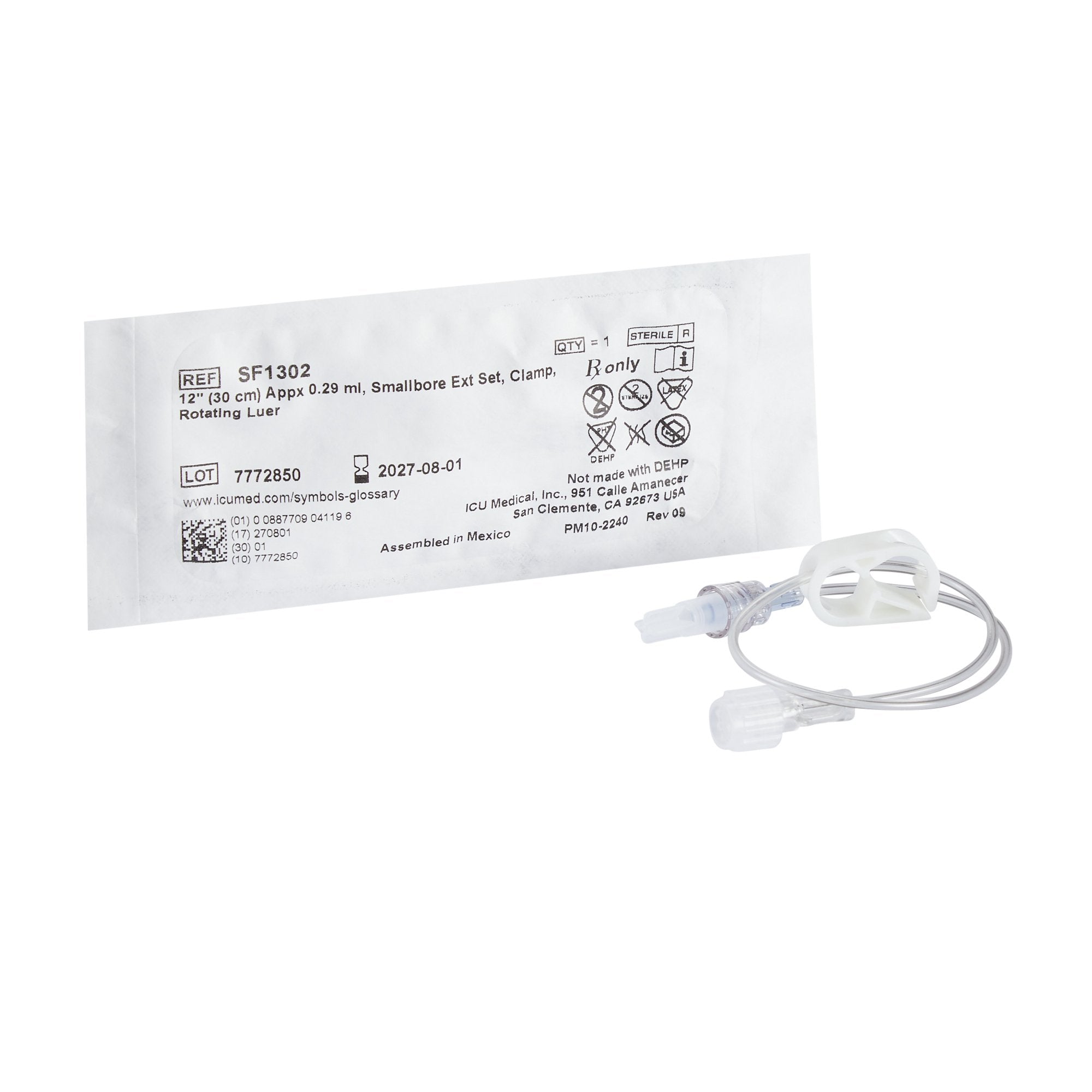 IV Extension Set ICU Small Bore 12 Inch Tubing SF1302 – Medsitis