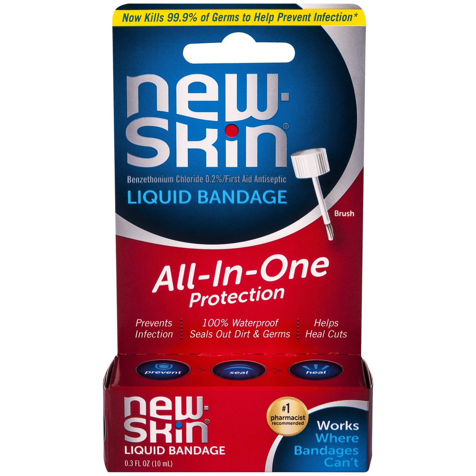 new-skin® Benzethonium Chloride 0.2% First Aid Antiseptic Liquid Banda ...