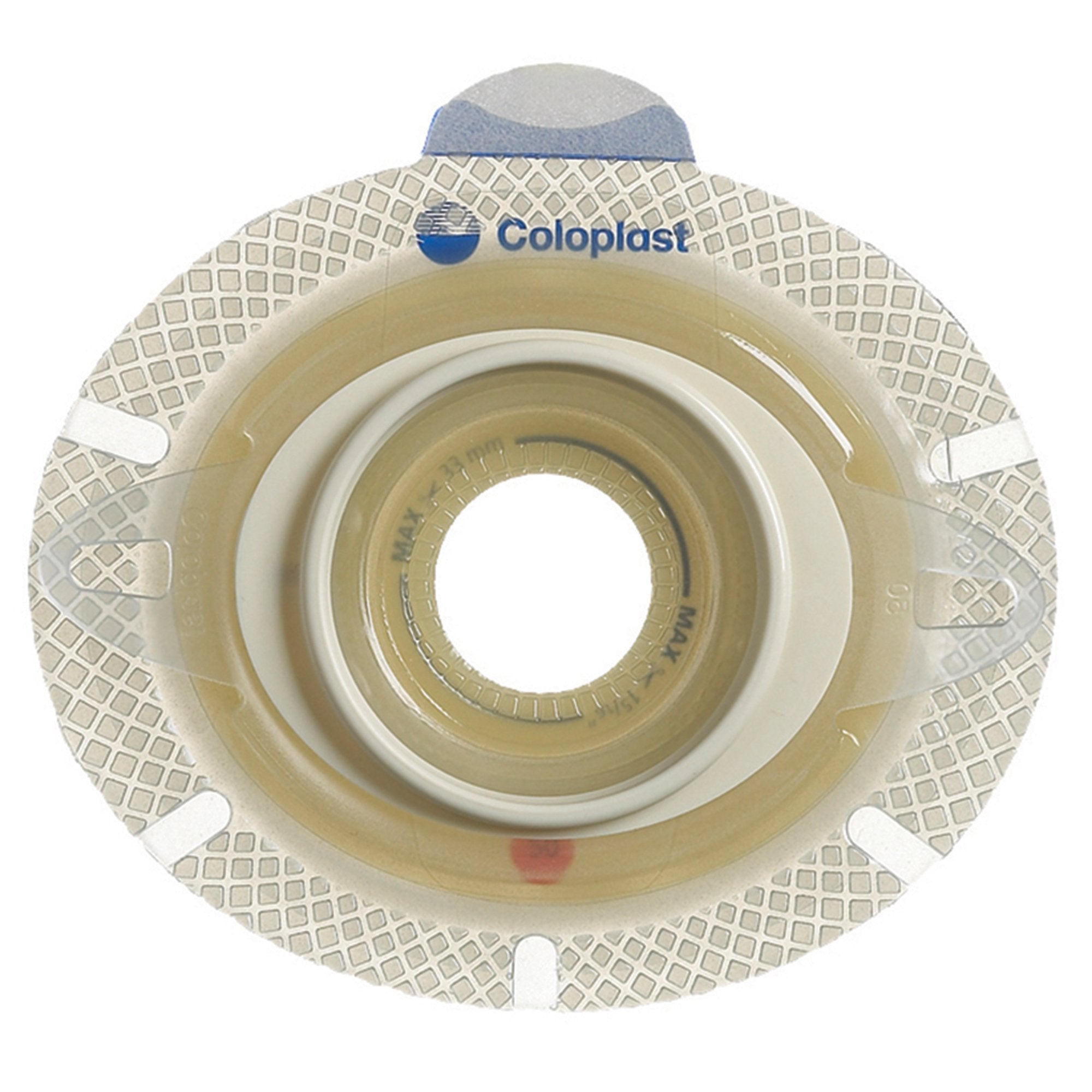 SenSura® Click Xpro Flat Ostomy Barrier, 30 mm Stoma Opening, Red Colo