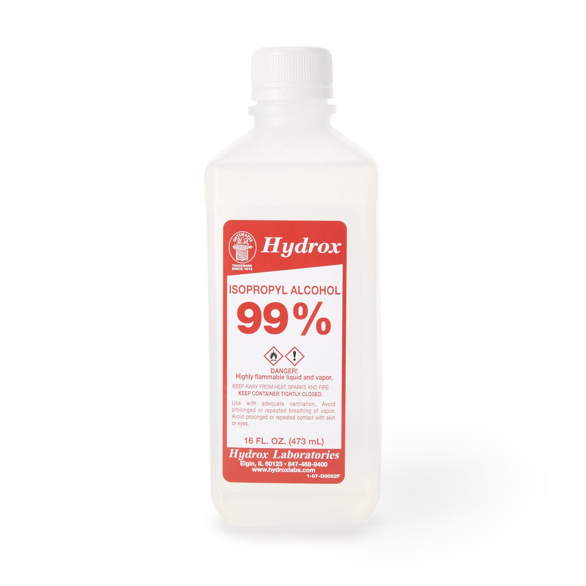 Hydrox Isopropyl Alcohol, 99% Strength Alcohol for Technical Use, 16 o ...